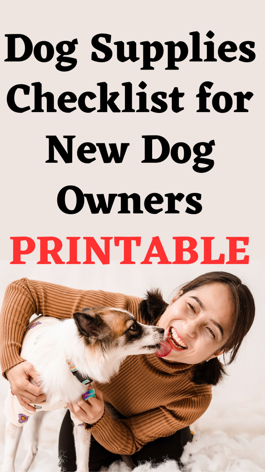 New Dog Checklist - Printable Checklist for New Dog Owners